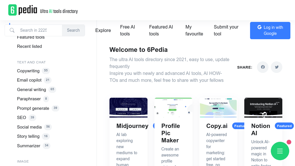 6pedia | Your Go-To Directory for AI Tools | Futureen
