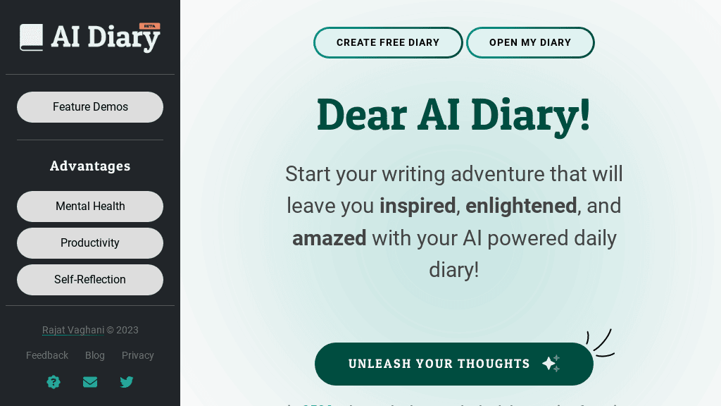 AI Diary | Enhance your writing and mood | Futureen