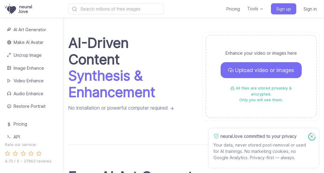 neural.love | Free AI Image Generator and Enhancer | Futureen