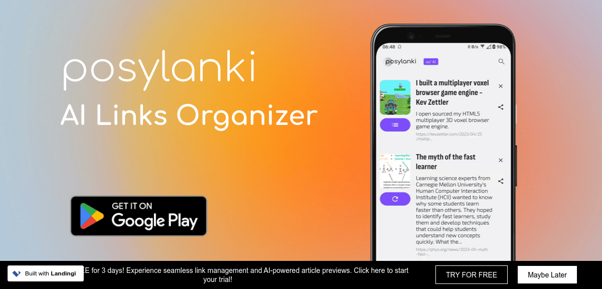 Posylanki | AI Links Organizer Made Simple | Futureen
