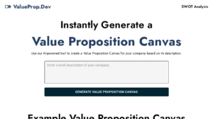 AI Value Proposition Canvas Generator | Create and Enhance Your ...