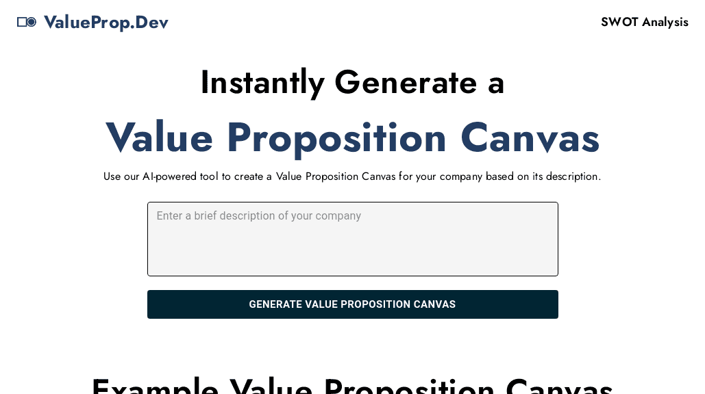 AI Value Proposition Canvas Generator | Create and Enhance Your ...