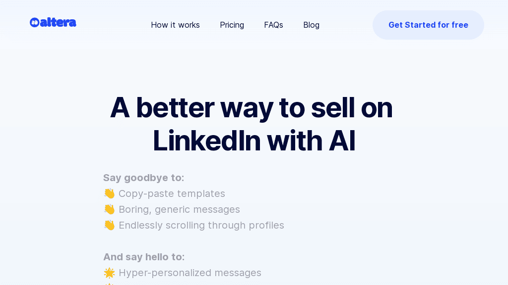 Altera | Boost LinkedIn Sales with AI Chrome Extension | Futureen