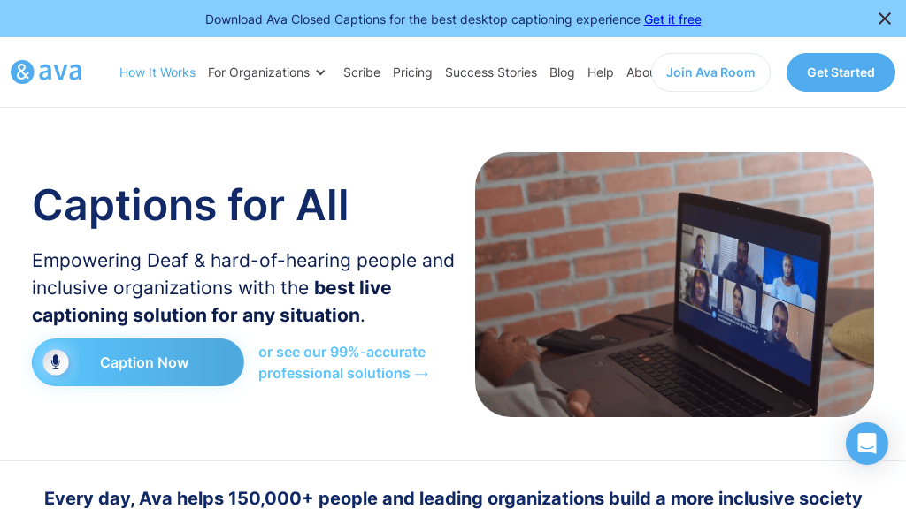 Ava: 🎯 Accurate Captions for Deaf & HoH | Futureen