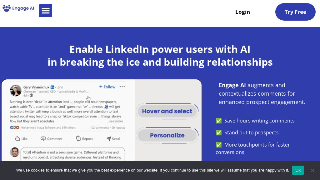 Engage AI | Commenting Copilot for LinkedIn & Social Networks | Futureen