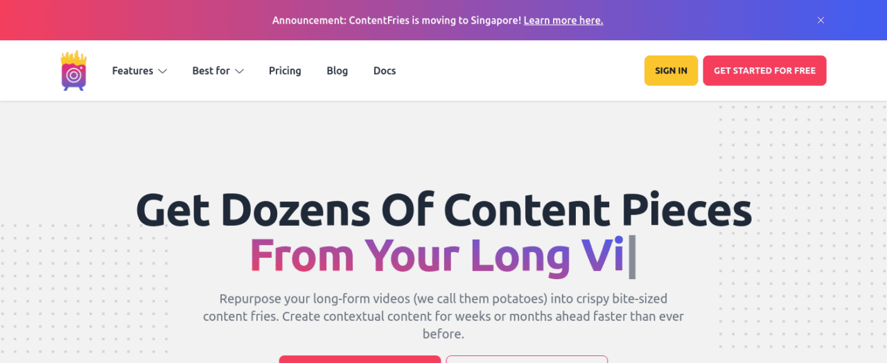 ContentFries 🍟: Turn Videos into Dozens of Content | Futureen