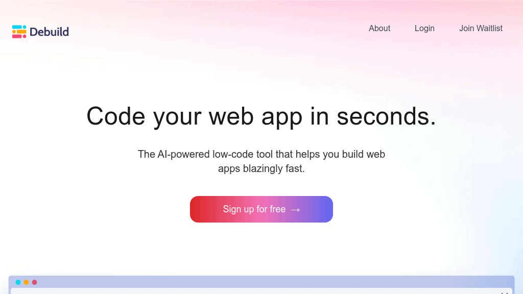 Debuild | Fast Web App Builder | Futureen