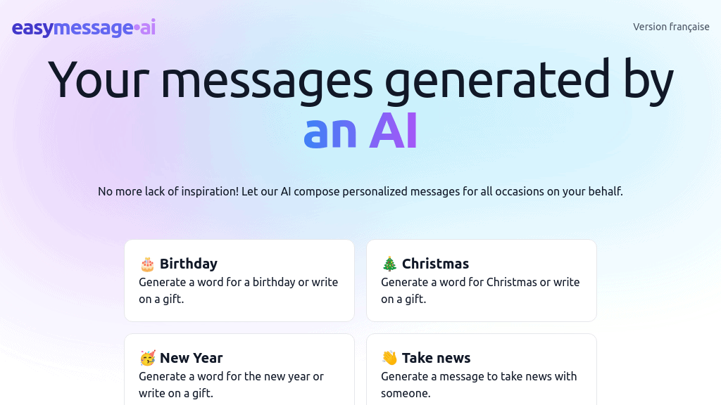 easyMessage.ai | AI-Powered Messages for Any Occasion | Futureen