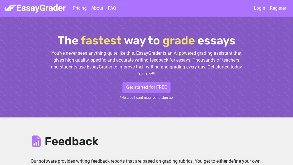 EssayGrader | Grade essays easily online | Futureen