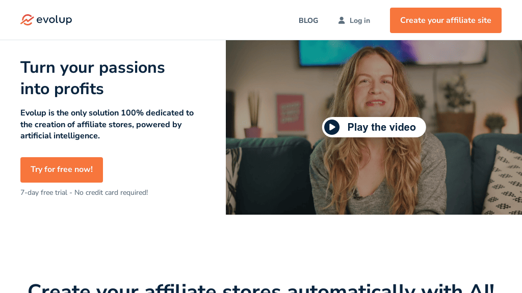 Evolup | AI-Powered Affiliate Stores Simplified! | Futureen