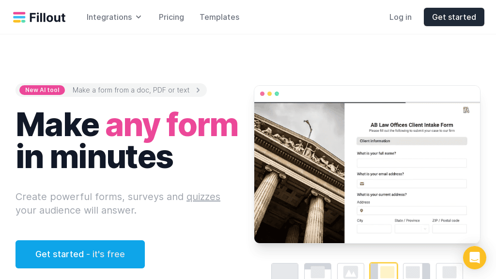 Fillout | Create Effective Forms and Surveys | Futureen