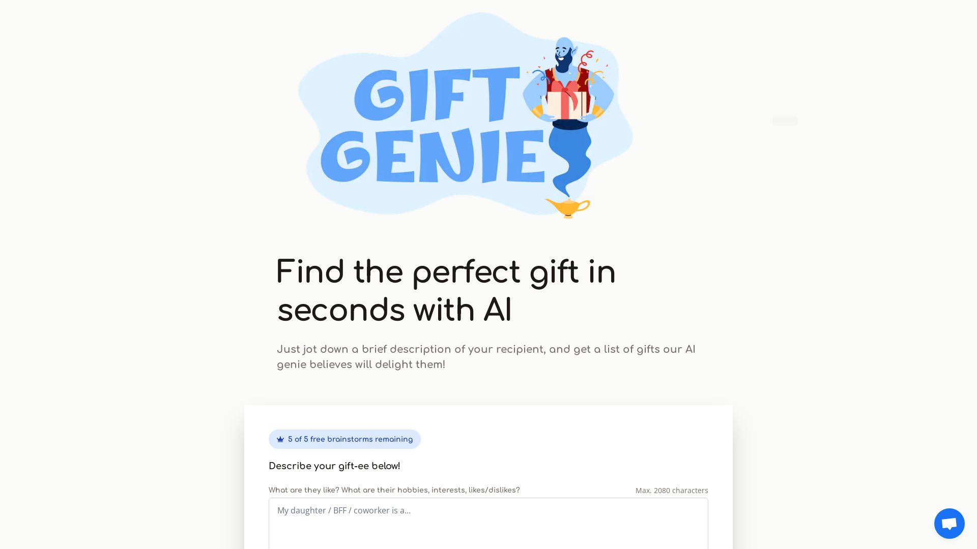 Gift Genie AI | Discover the Ideal Gift in Seconds! | Futureen