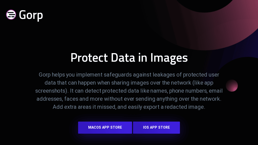 Gorp | Safely Redacts Sensitive Image Data | Futureen