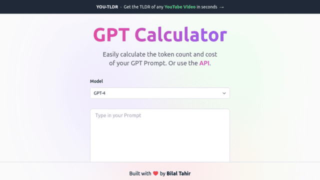 GPT Calculator 🧮 Calculate GPT token count & cost | Futureen