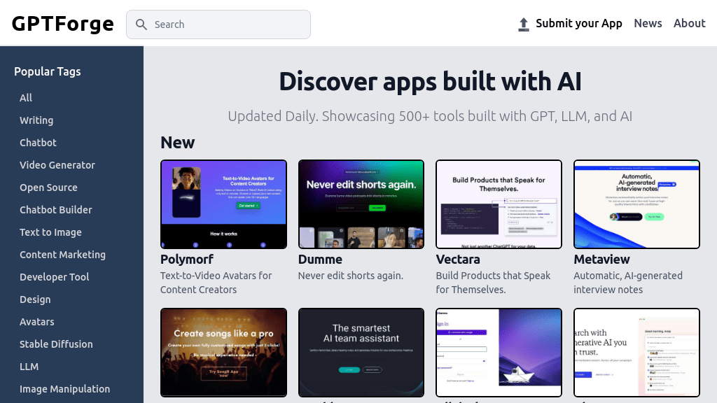 GPTForge | Discover 1000+ AI Tools for Business | Futureen