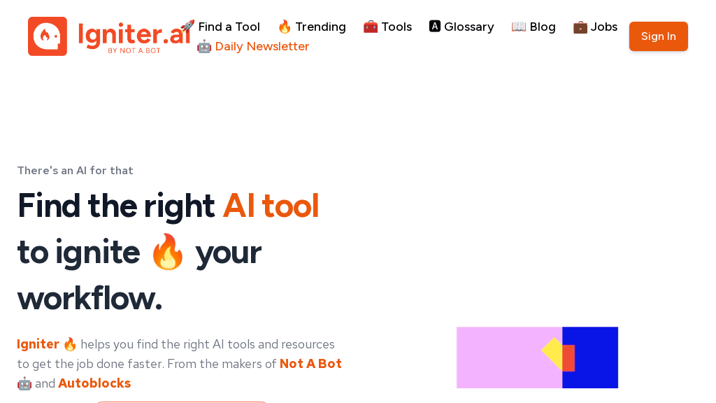 Igniter.ai | Find the Best AI Tools Quickly | Futureen