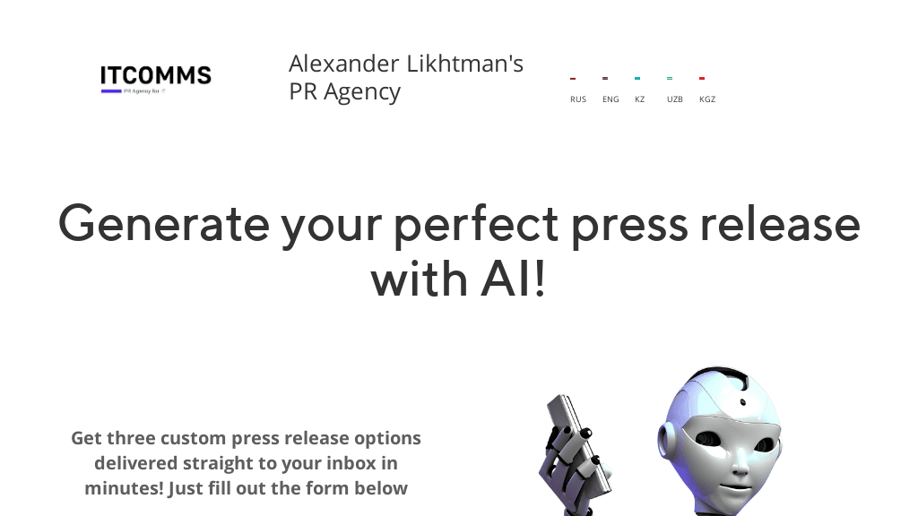 ITCOMMS | Press Release Generator for Effortless Writing | Futureen