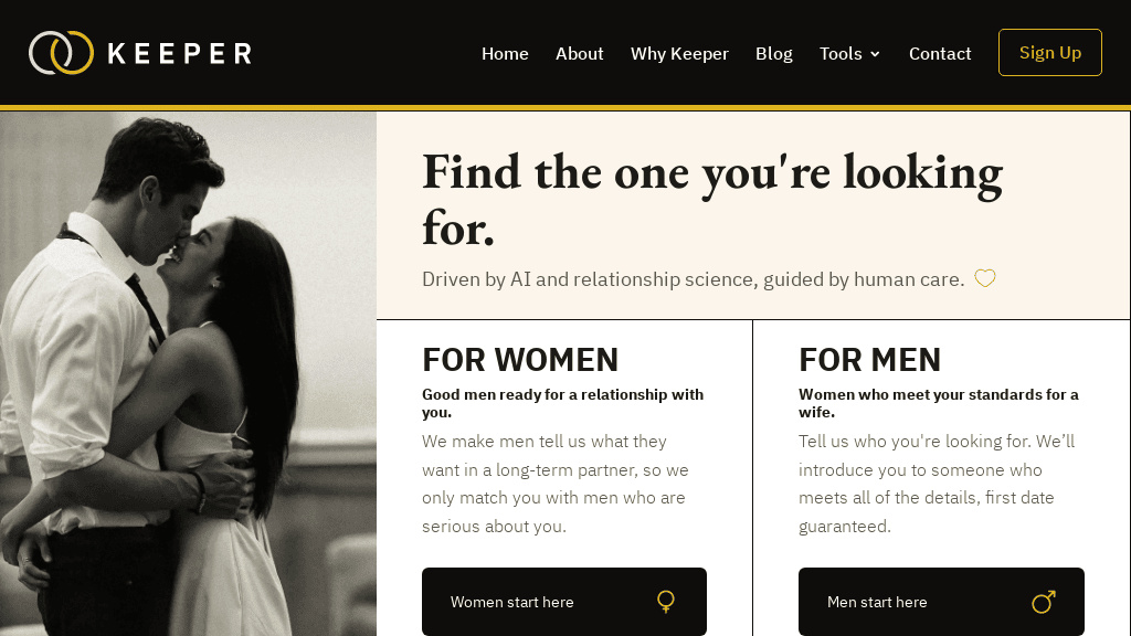 Keeper | Find love with AI and matchmakers | Futureen