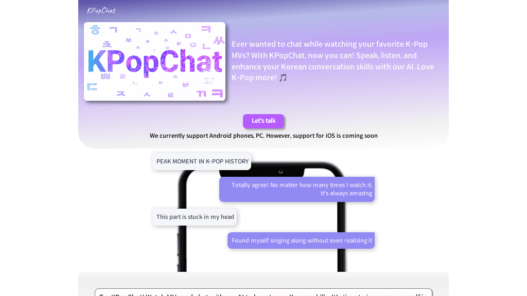 KPopChat | Chat and Listen to Your Favorite K-Pop | Futureen