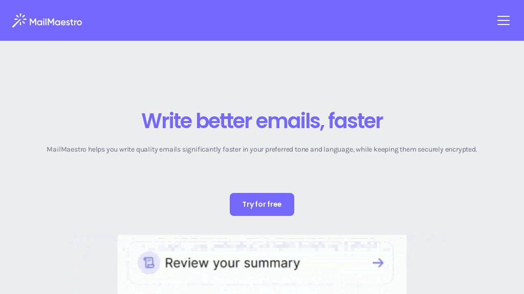 MailMaestro | Write Better Emails Quickly | Futureen
