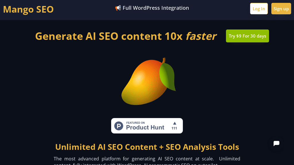 Mango SEO AI 🚀 Scale Your Content with Programmatic SEO | Futureen