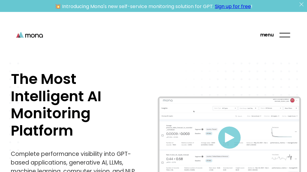 Mona | AI Monitoring Platform for Intelligent Efficiency | Futureen