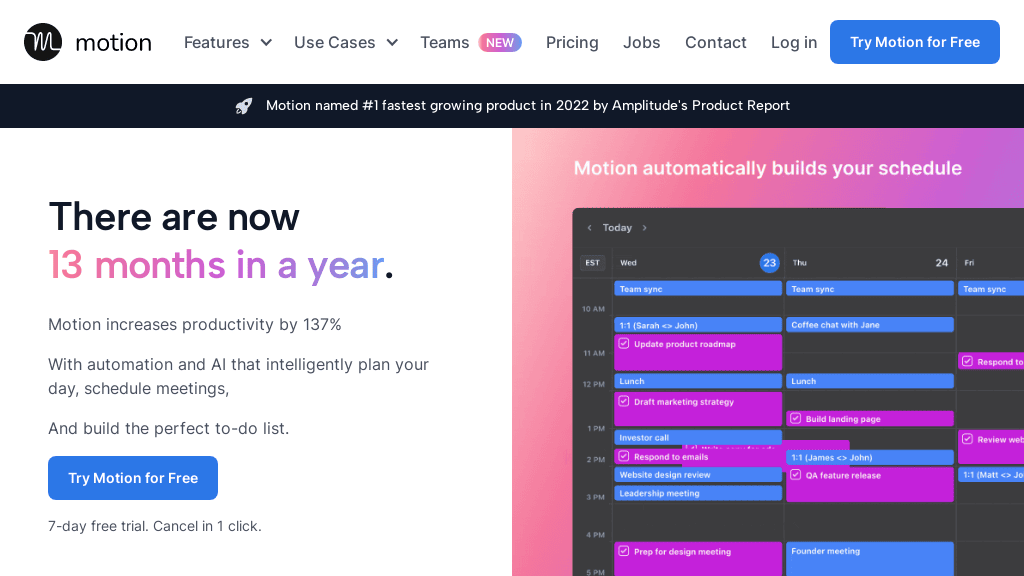 Motion | Prioritize tasks and schedule meetings effectively | Futureen