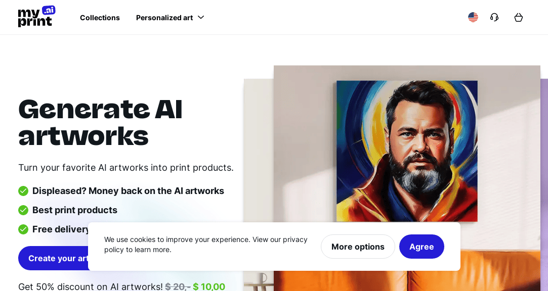 MyPrint.ai | Turn Photos into AI Artworks | Futureen