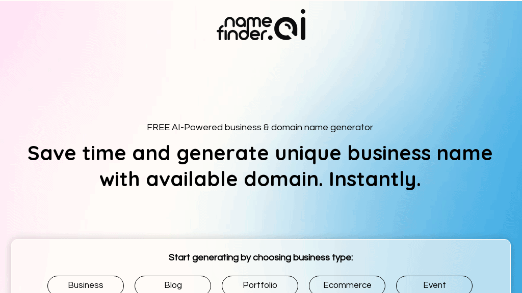 NameFinder | Free AI Domain Generator | Futureen