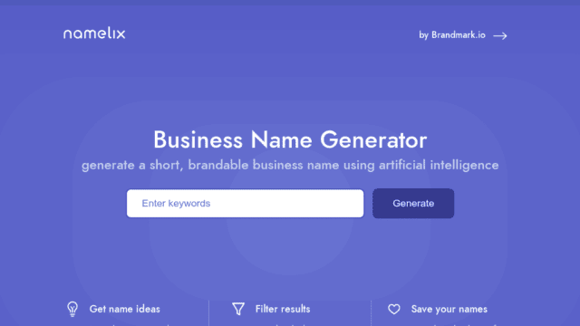 Namelix 🚀 AI-Powered Business Name Generator | Futureen