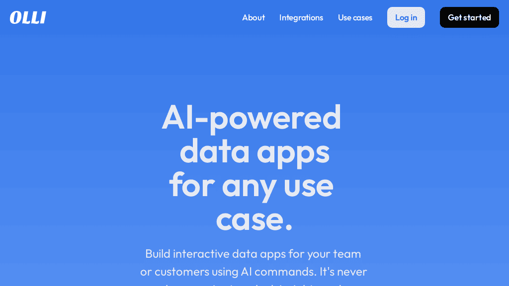 Olli | AI Data Apps Gain Insights Easily | Futureen