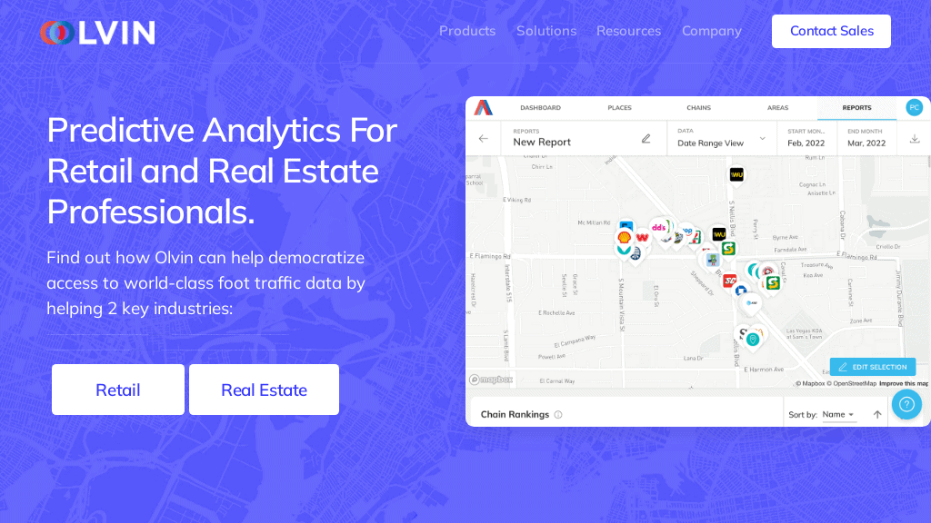 Olvin | Foot Traffic Analytics Made Easy | Futureen
