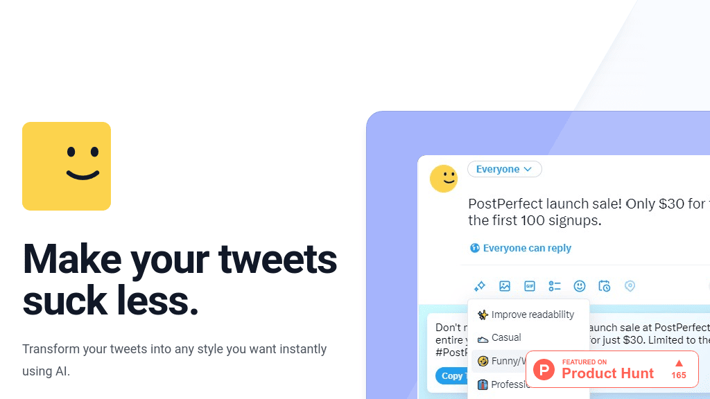 PostPerfect | Supercharge Your Tweets Using AI | Futureen