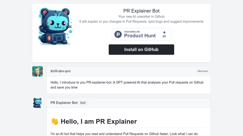 PR Explainer Bot | AI-Powered Code Review Assistant | Futureen