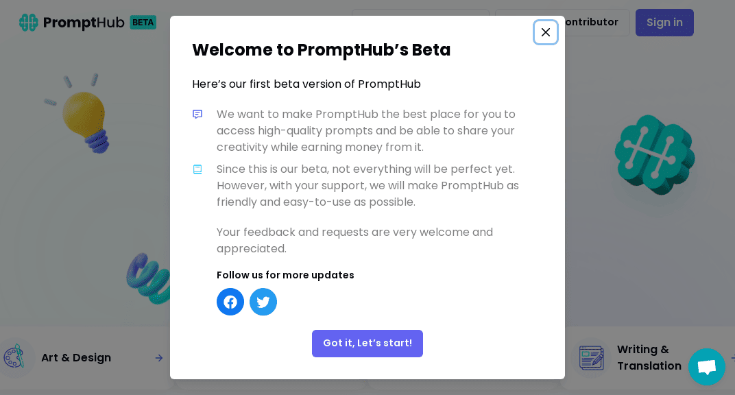 PromptHub | Find the best prompts to spark creativity | Futureen