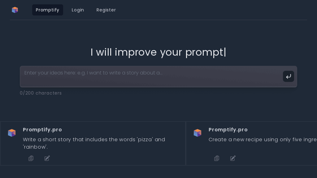 Promptify | Beautiful Prompts Generator | Futureen