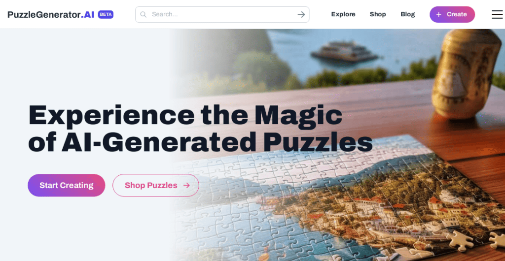 PuzzleGeneratorAI 🧩 Create Personalized Jigsaw Puzzles | Futureen