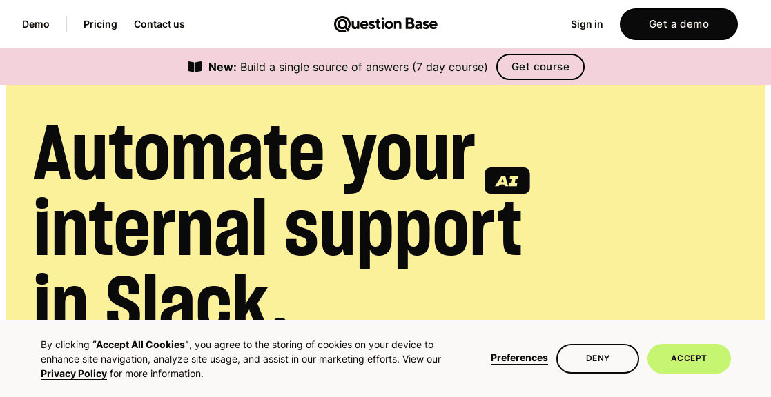 Question Base | Automate internal support in Slack | Futureen