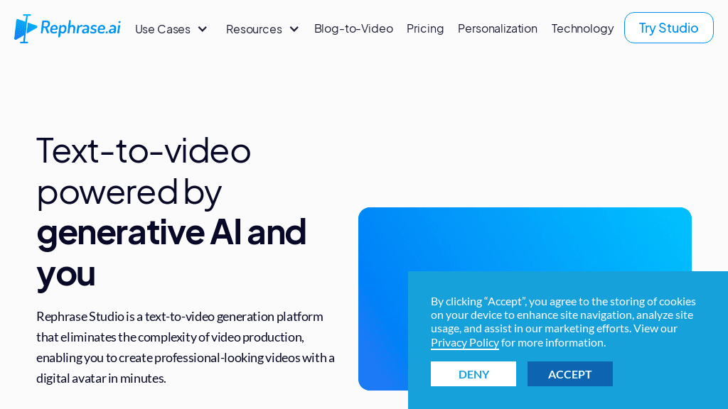 Rephrase.ai | Turn Text into Engaging AI Videos | Futureen