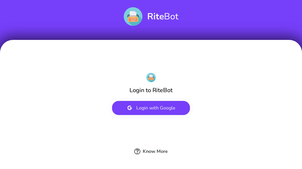 Ritebot | Free Frontend for ChatGPT API | Futureen