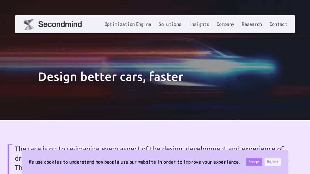 Secondmind | Design Cars Faster | Futureen
