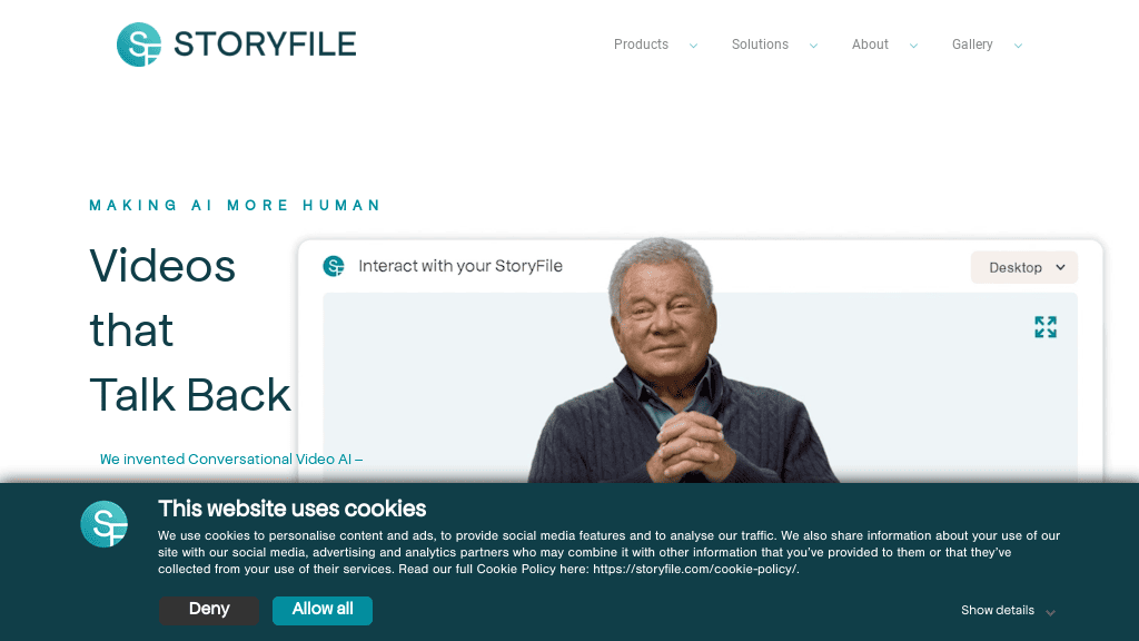 StoryFile | Transforms Conversational Video AI | Futureen