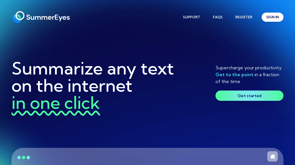 SummerEyes | AI Summaries for Easy Browsing | Futureen