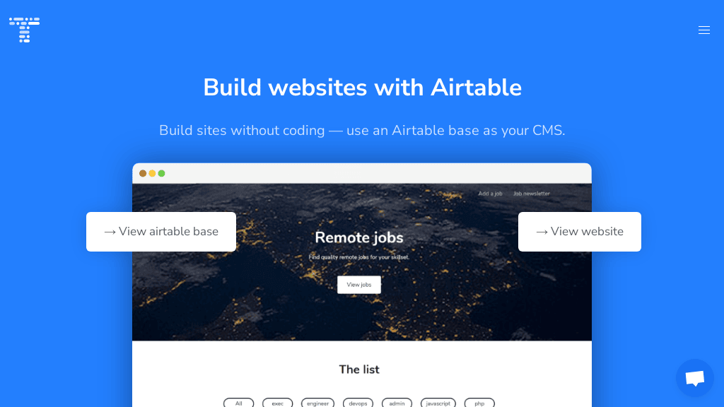 Table2Site | Convert Airtable Base to Website | Futureen
