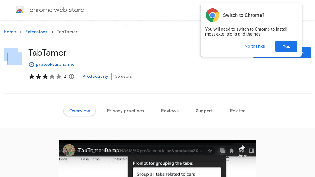 TabTamer | Organize Your Tabs Smartly and Efficiently | Futureen