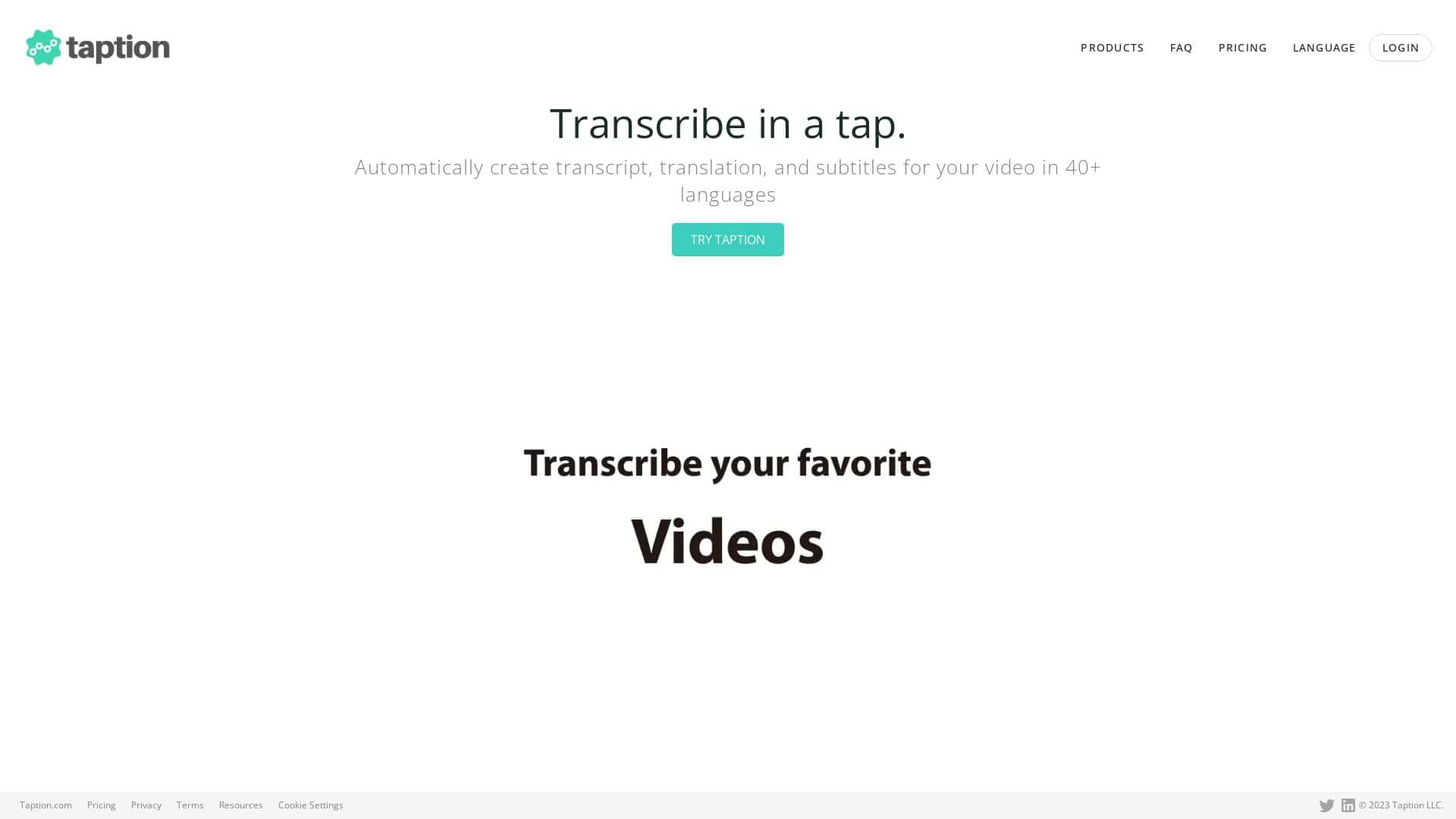 Taption | Generate Transcripts, Translations & Subtitles | Futureen