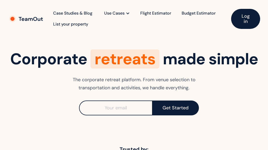 TeamOut | The Best Platform for Corporate Retreats | Futureen
