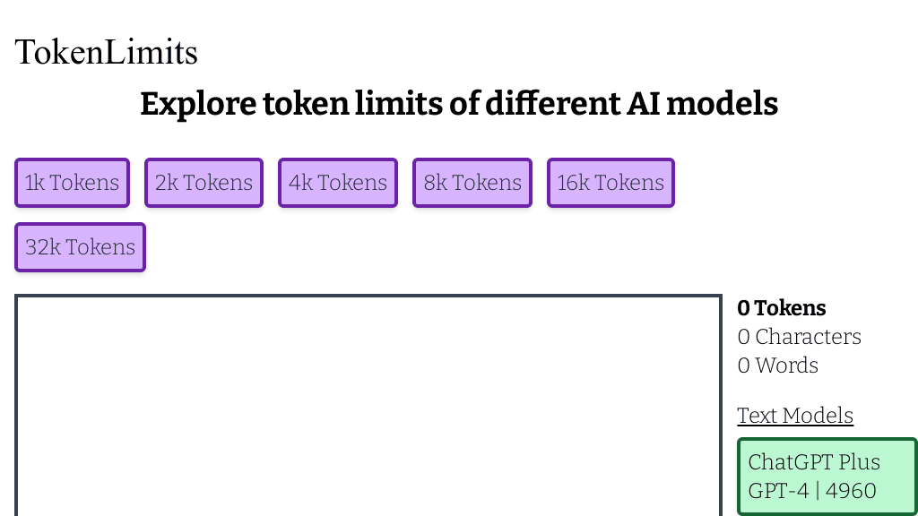 TokenLimits | Stay within your limits effortlessly! | Futureen
