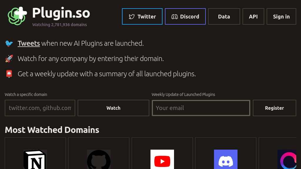 Plugin.so | Track AI Plugin Launches | Futureen