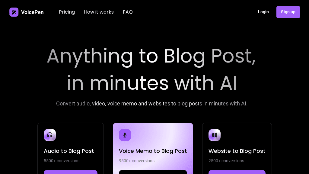 VoicePen | Convert audio/video to text effortlessly | Futureen